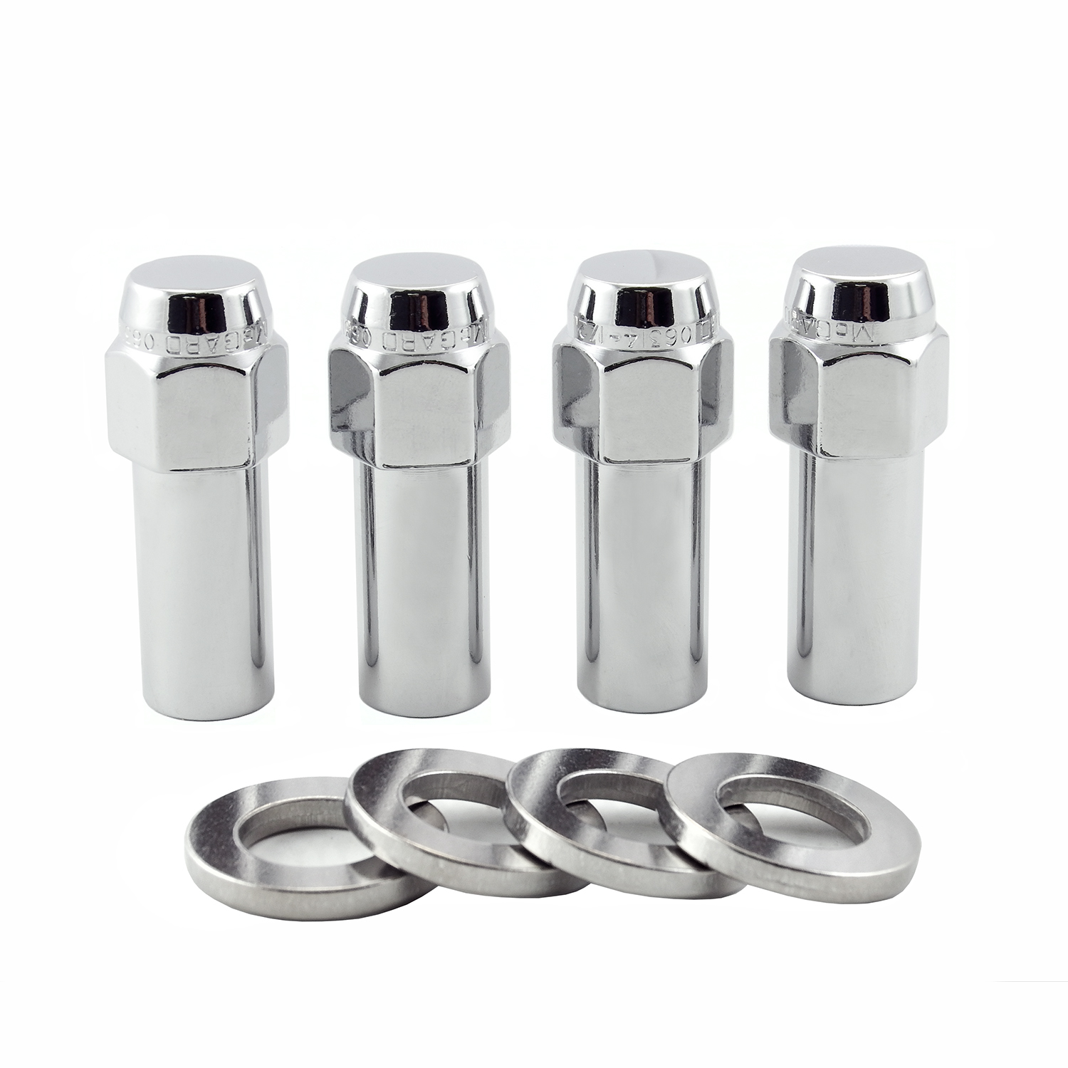 Chrome Extra Long 1 365 Shank Style Lug Nut Set 1 2 20 Thread Size